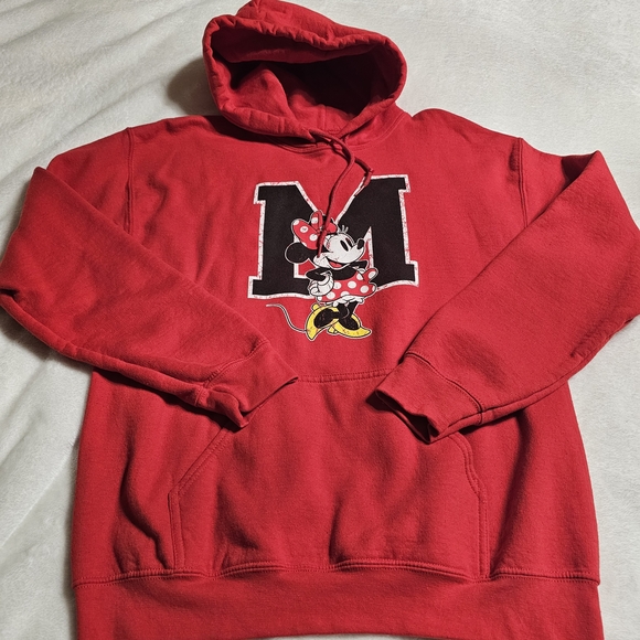 Disney | Tops | Disney Red Minnie Mouse Hoodie | Poshmark